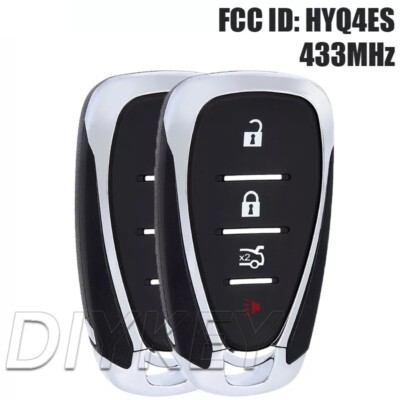 2 Remote Key Fob for Chevrolet Camaro Malibu 2021 2022 2023 2024 HYQ4ES ...