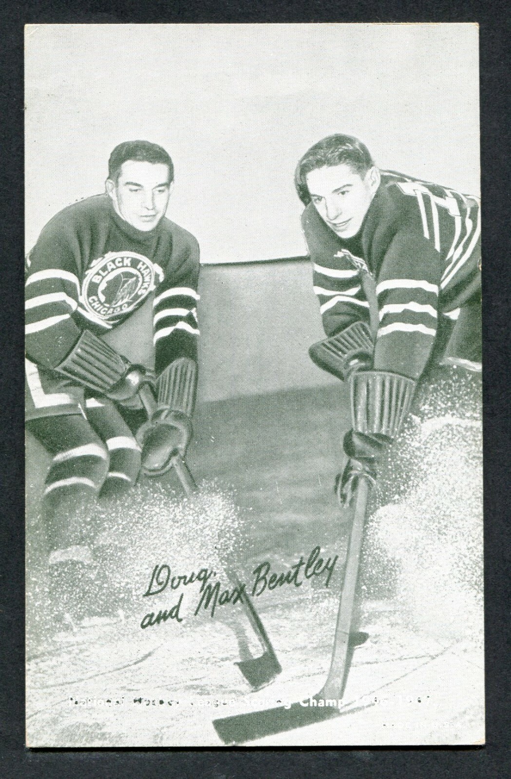 1948-49 Exhibit Sports Champions Doug & Max Bentley Chicago Blackhawks ...