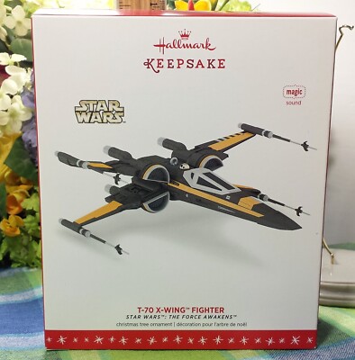 Hallmark Star Wars Force Awakens T-70 X Wing Fighter 2016 ornament | eBay