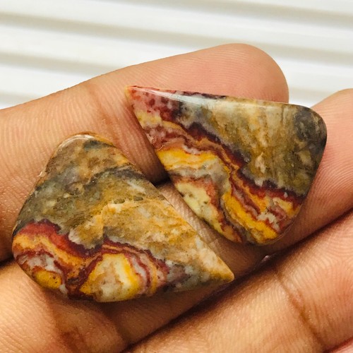 Pierre de jaspe marron - BX-22 - Paire de pierres précieuses de jaspe ...