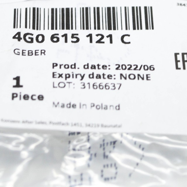 Genuine Audi Q5 2013 - 2016 Brake Pad Wear Indicator Sensor 4G0615121C ...