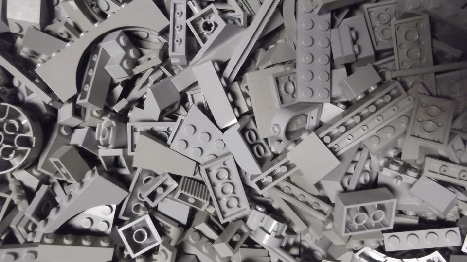 ☀️NEW! 100+ LIGHT GREY GRAY LEGO PIECES FROM HUGE BULK LOT BRICKS PARTS ...