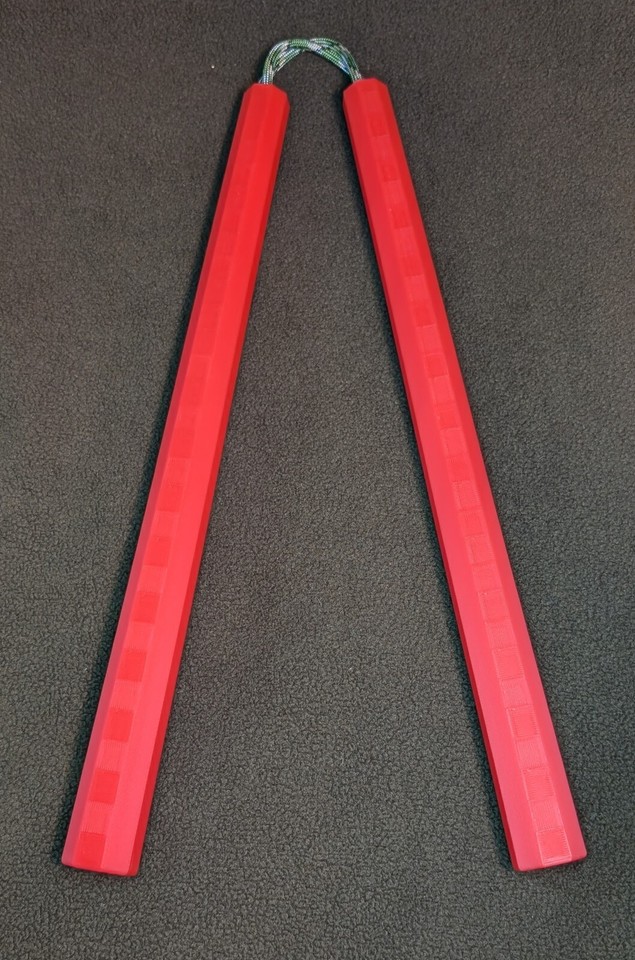 12" Red Nunchaku (Nun Chucks) that Glow in the Dark Trainer/Cosplay ...