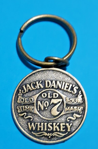 JACK DANIELS Old No 7 Whiskey Metal Keyring Key Chain Keychain 1 1/2 ...