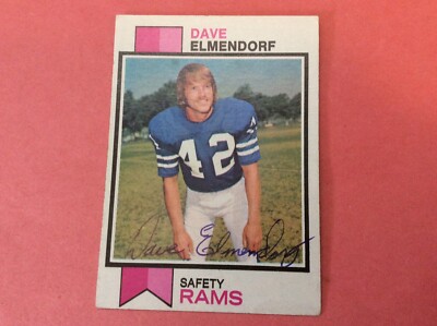 1973 Topps Los Angeles Rams #365 Dave Elmendorf Autograph. | eBay