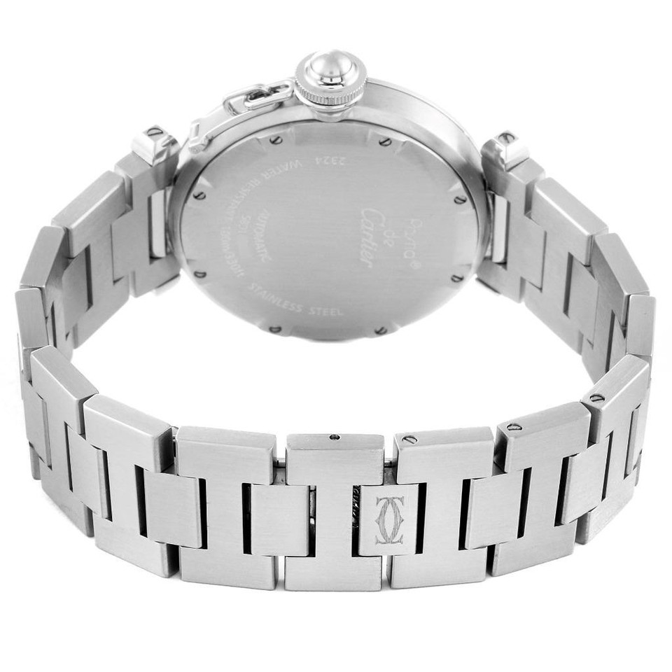 Cartier Pasha C Midsize White Dial Automatic Steel Mens Watch W31074M7 ...