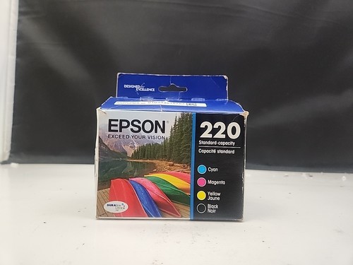 Epson 220 Black & 220 Cyan Magenta Yellow Ink Cartridges EXP 2027 * ...