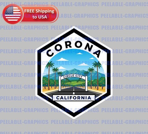 Corona California Bumper Vinyl Decal Sticker Travel B | eBay