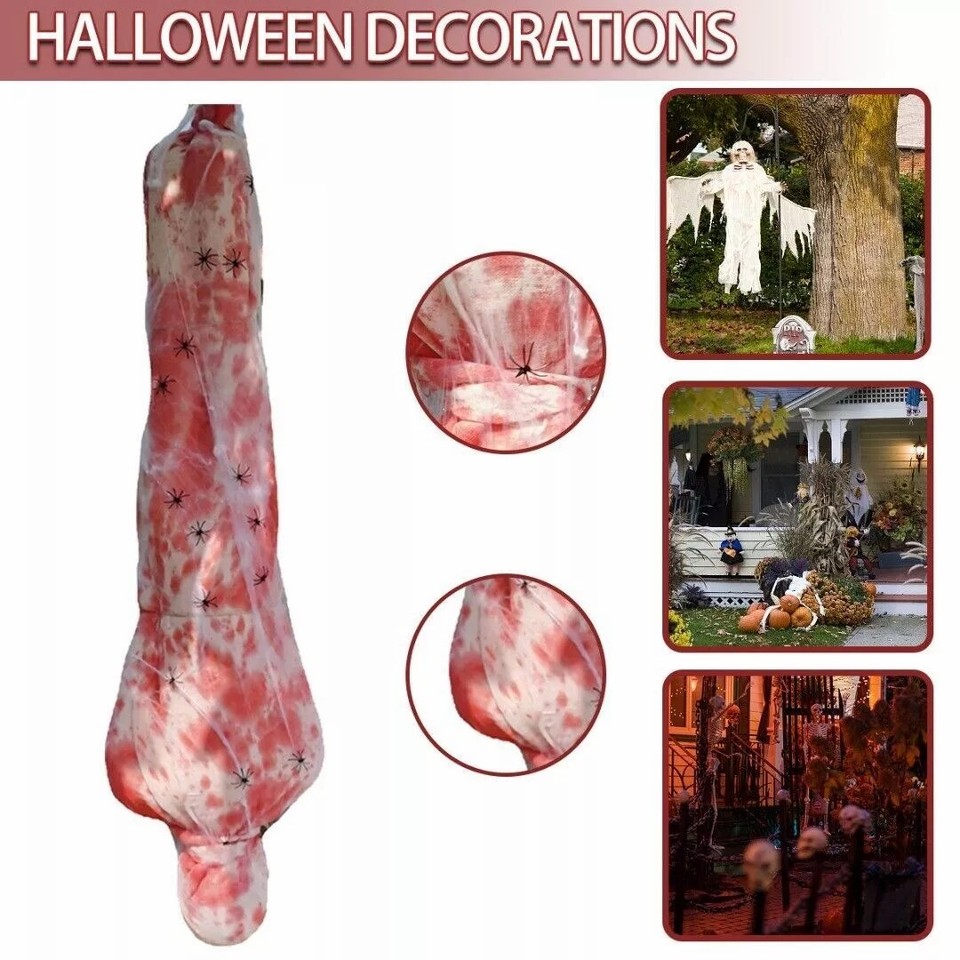 Halloween Fake Corpse Garden Body Bag Hanging Halloween Decor Creepy ...