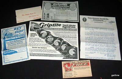 THE ADAMS PAINT & ROOFING CO 1925 ADVERTISING COLLECTION CLEVELAND OHIO ...