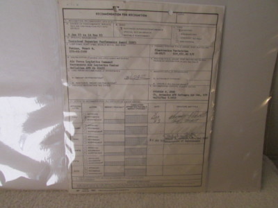 USAF AIR FORCE AF-1001 LETTER | eBay