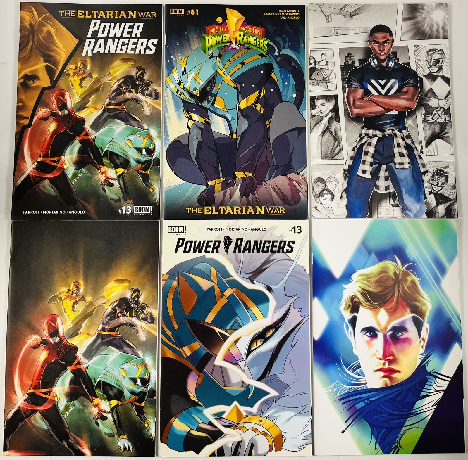 LOT OF 6 POWER RANGERS #13 VARIANTS VIRGIN / LEGACY / UNLOCKABLE BOOM ...
