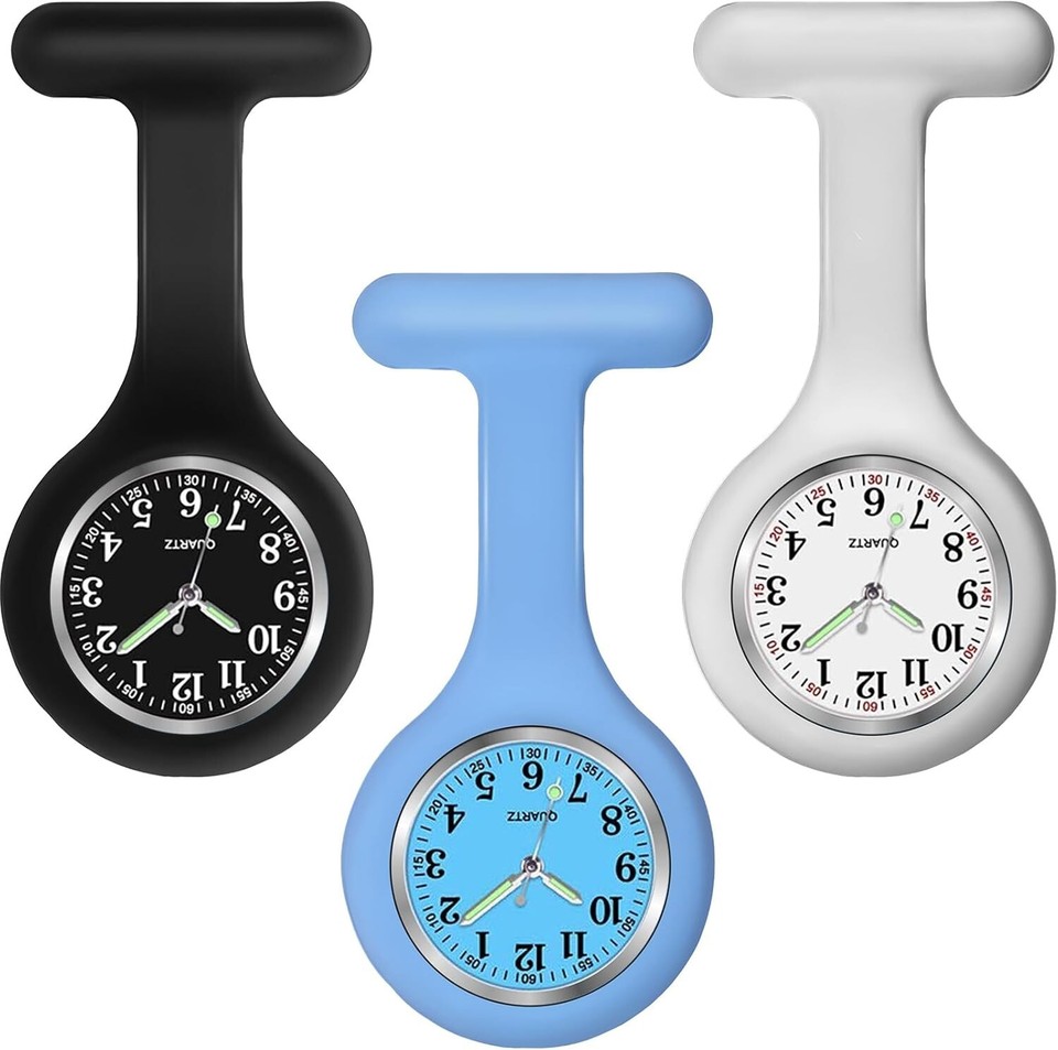 3-Pack Glow in the Dark Nurse Brooch Watches - Stylish Infection ...
