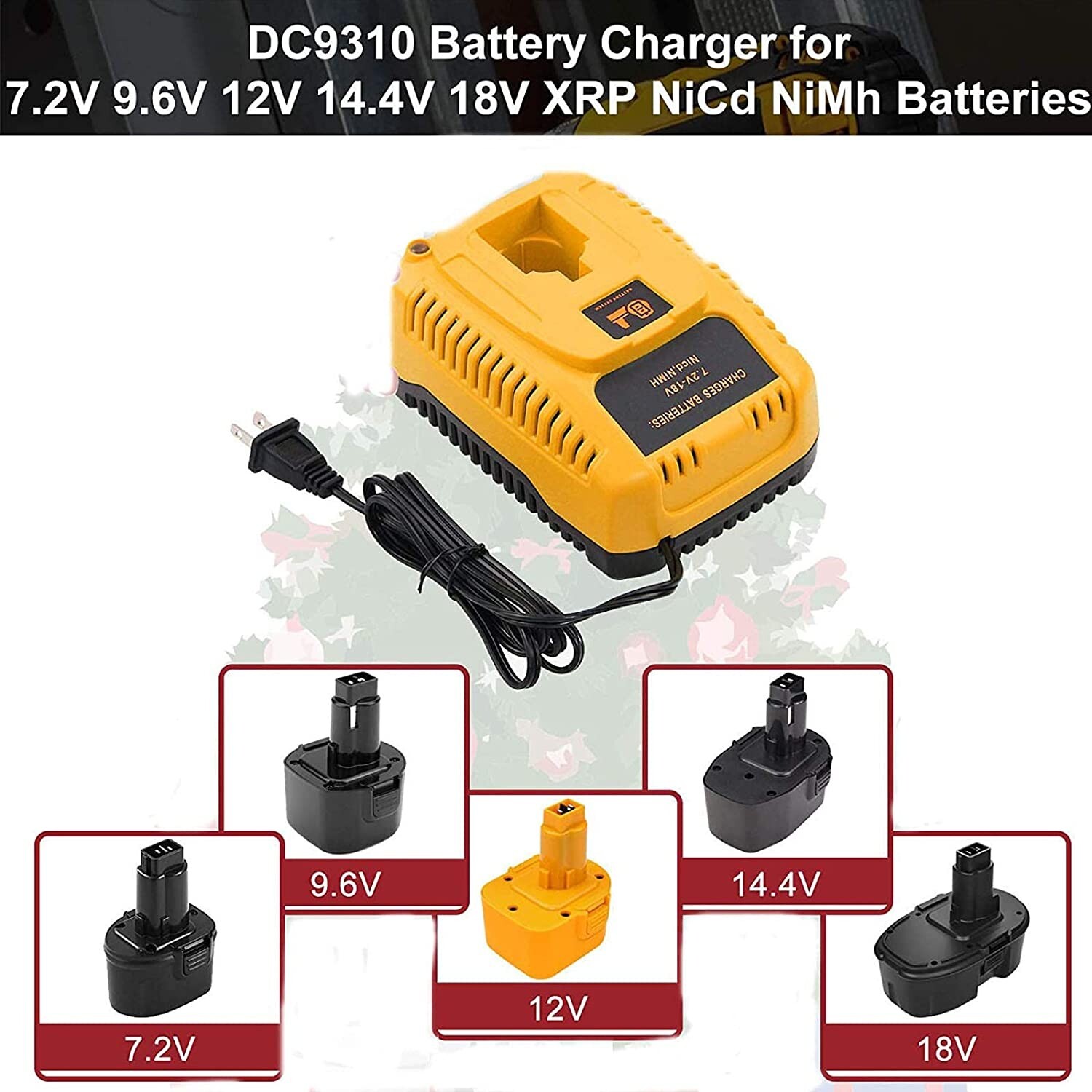 14.4V Replacement For DEWALT DC9091 Battery / Charger DW9091 DW9094 ...