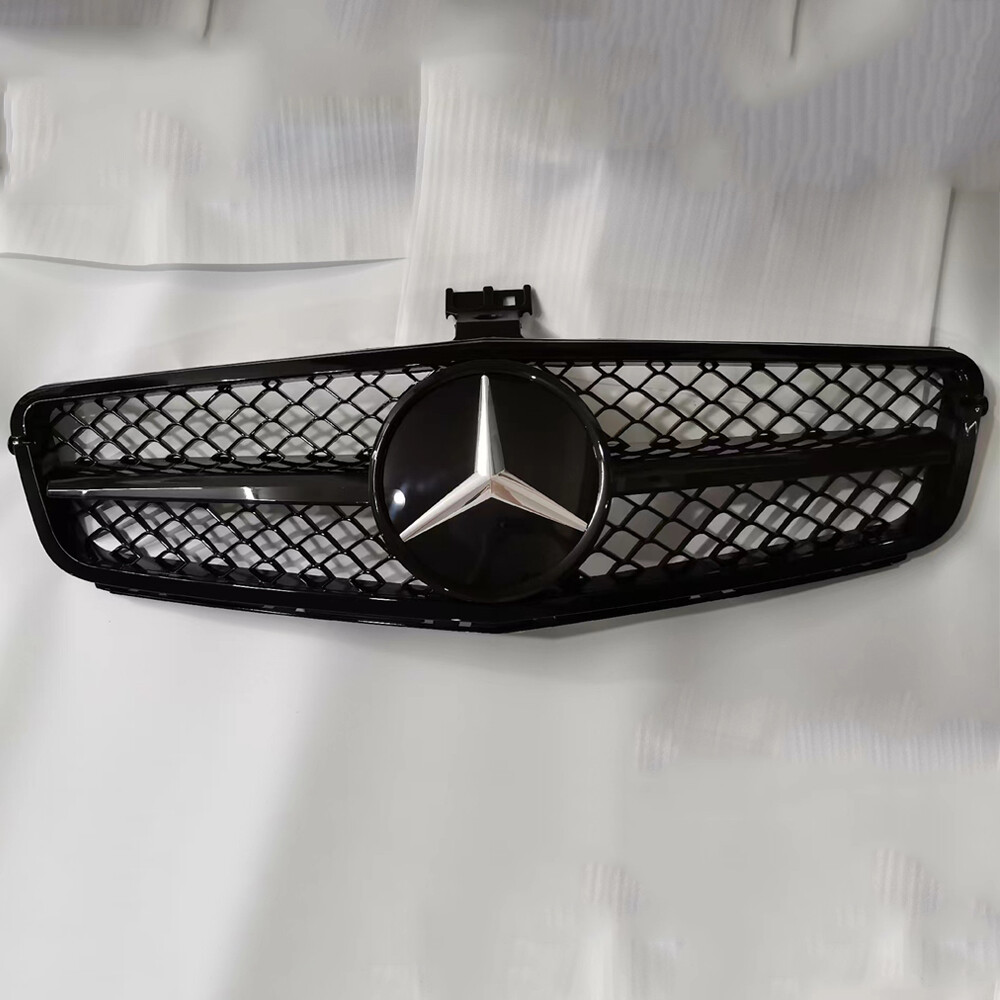 for+MERCEDES+BENZ+W204+C+Class+Grill+Front+Bumper+Black+Chrome+Grille+ ...