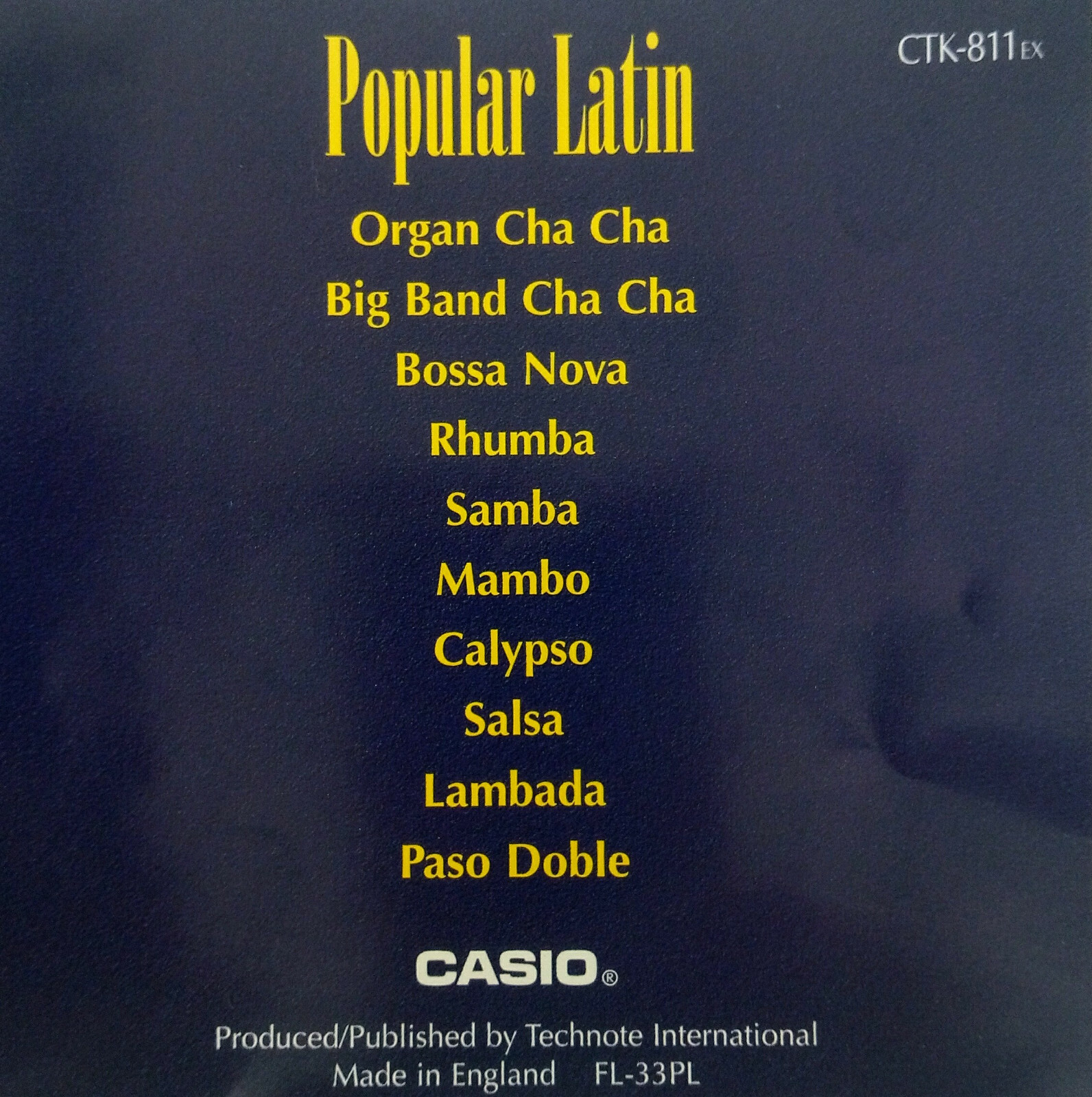 Casio CTK-811EX Keyboard-Diskette Popular Latin FL-33PL- Lagerabverkauf ...