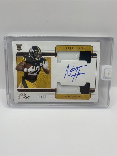 🚨 NAJEE HARRIS 2021 Panini One RPA RC Rookie Dual Jersey Patch Auto 12/ ...