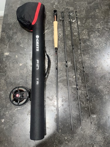 Greys Fin Fly Reel and Fishing Rod Combo 9' - 5/6 Size Reel - 5wt - 4pc ...