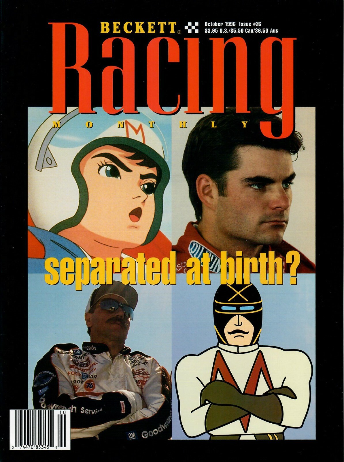 Beckett Racing October 1996 #26 Speed racer/ Racer X Vintage Card ...