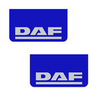 DAF Lorry HGV Truck Rear Mudflaps 36 x 64 cm Blue PVC Mud Flaps Silver ...