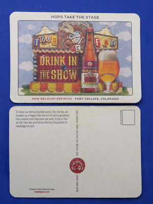 Beer Coaster: NEW BELGIUM "Tour De Fat" Fall Pale Ale ~ Hops Take the ...
