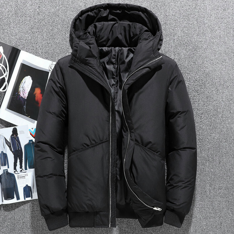 Men Duck Down Jacket Hooded Coat Outwear Puffer Parka Thicken Winter ...