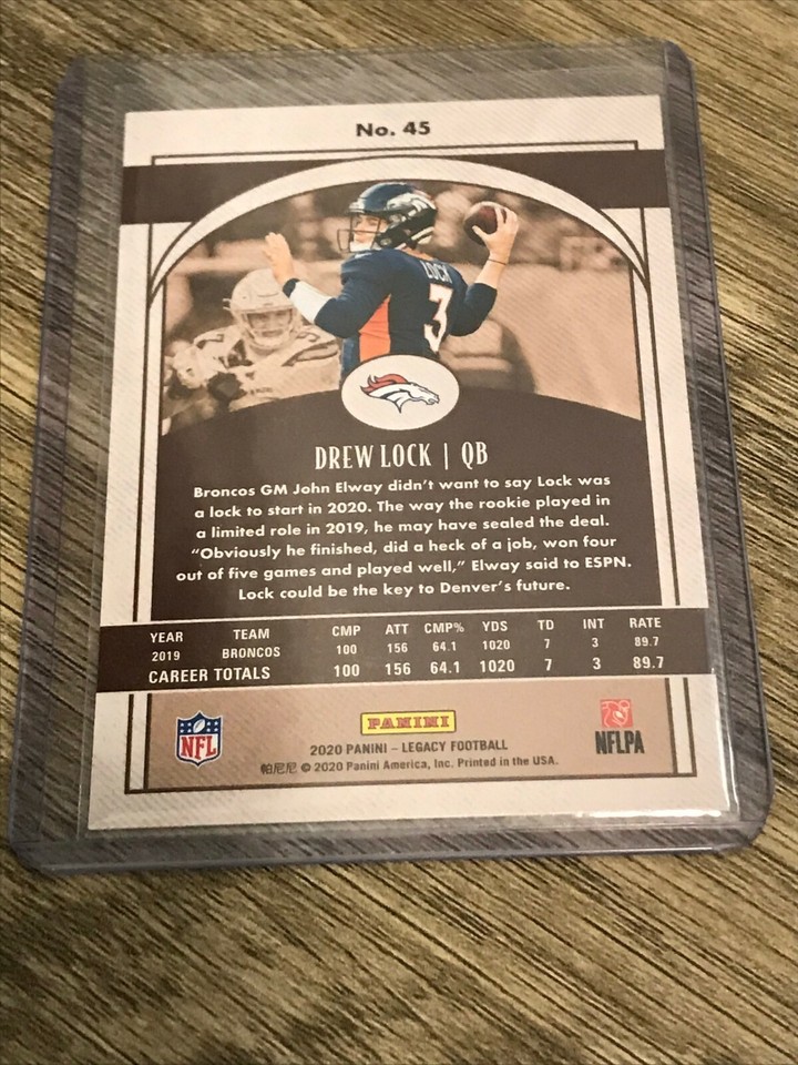 Drew Lock 2020 Panini Legacy Denver Broncos Card #45 | eBay