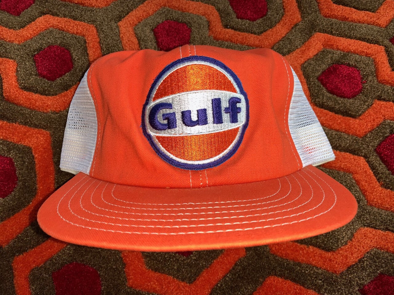 Vintage Gulf Gas Mesh Trucker Hat Cap baseball Promo-… - Gem