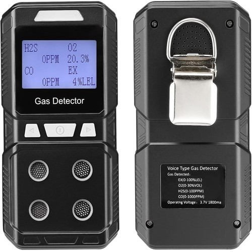 Portable EX O2 H2S CO Gas Detector Monitor Air Quality Tester Analyzer ...