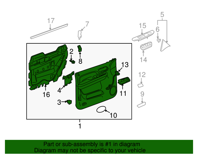 Genuine GM Door Trim Panel 84127285 for sale online | eBay