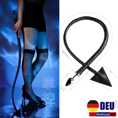 Peitsche Flogger Bullwhip Devil-tail-Steel-Plug-Cosplay-Stopper Flogger ...