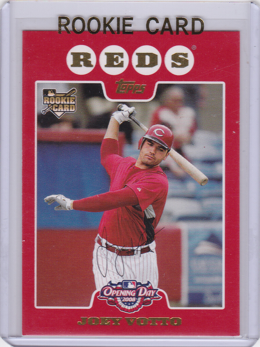 JOEY VOTTO 2008 Topps RED VERSION $$ ROOKIE CARD Cincinnati Reds ...
