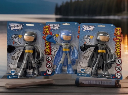3 NIP 8” Flextreme DC Justice League Bendable Figure Lot Blue Black ...