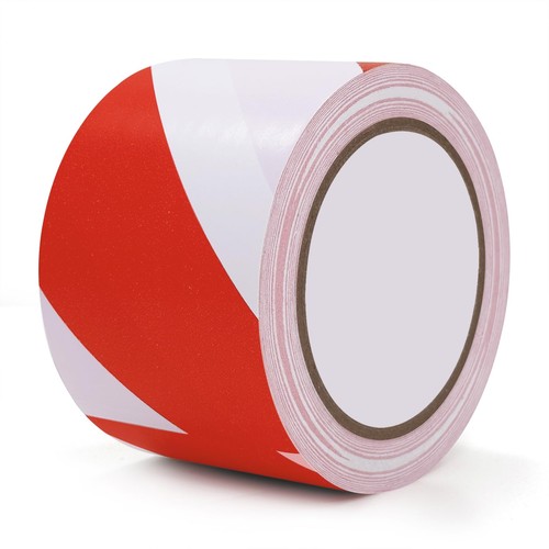 Red & White Safety Tape, 3 Inch x 108FT, Red & White Hazard Warning ...
