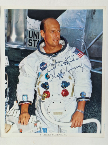 CHARLES CONRAD APOLLO 12 ORIGINAL NASA PROMO PHOTO AUTOGRAPHED SIGNED ...