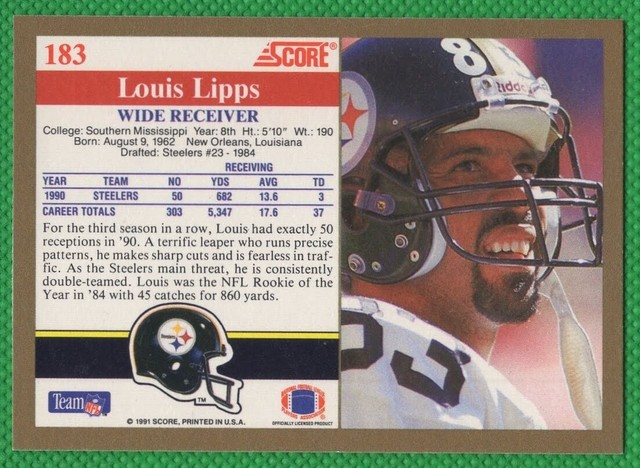 1991 Score - #183 Louis Lipps for sale online | eBay