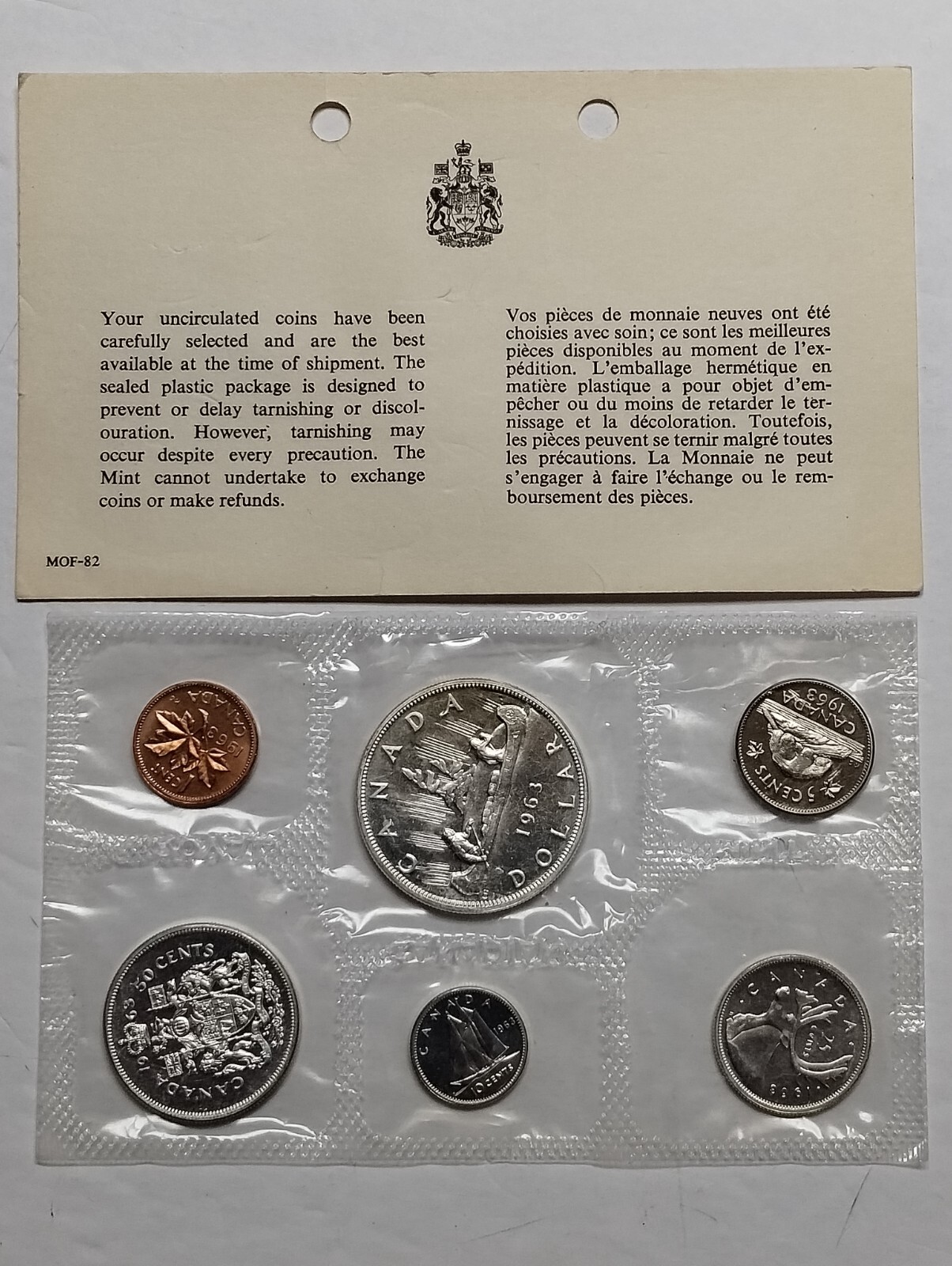 Canada 1963 proof set from one cent to a dollar(1.1 oz. silver) | eBay