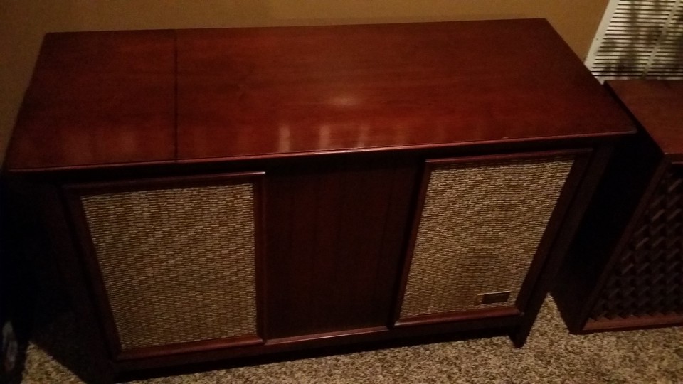 VINTAGE MID CENTURY ZENITH CONSOLE STEREO RECORD PLAYER RADIO | eBay