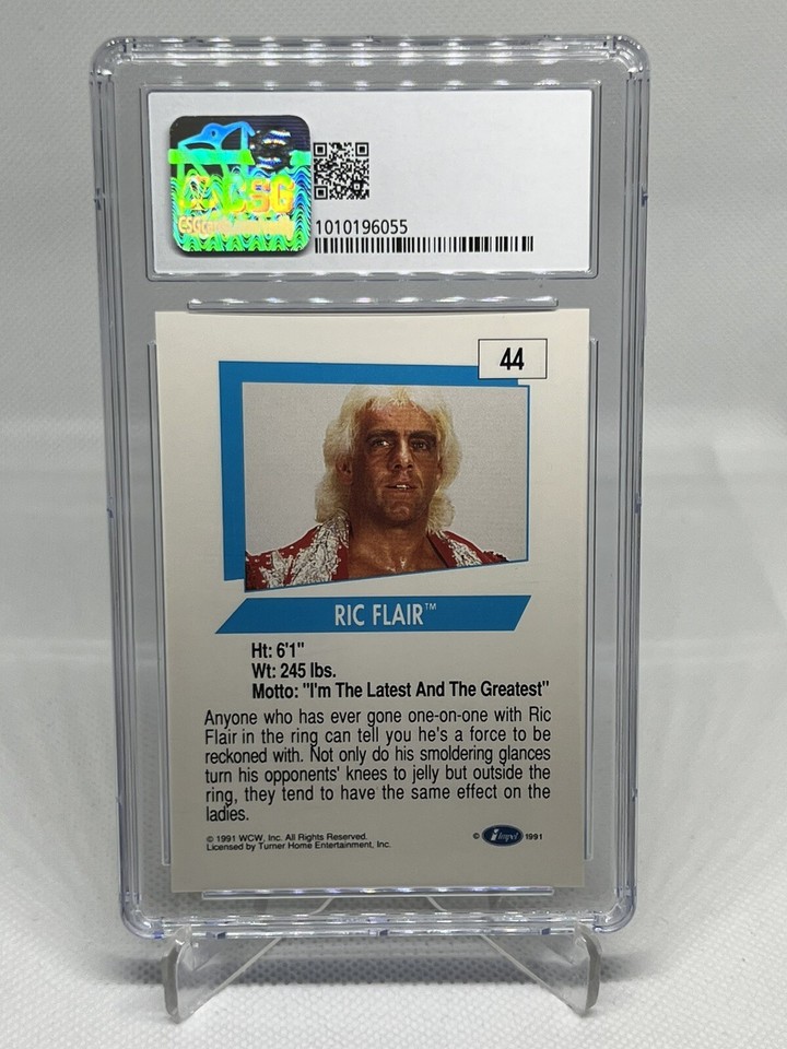 1991 Impel WCW Ric Flair Wrestling Card #44 Graded CSG 9 MINT | eBay