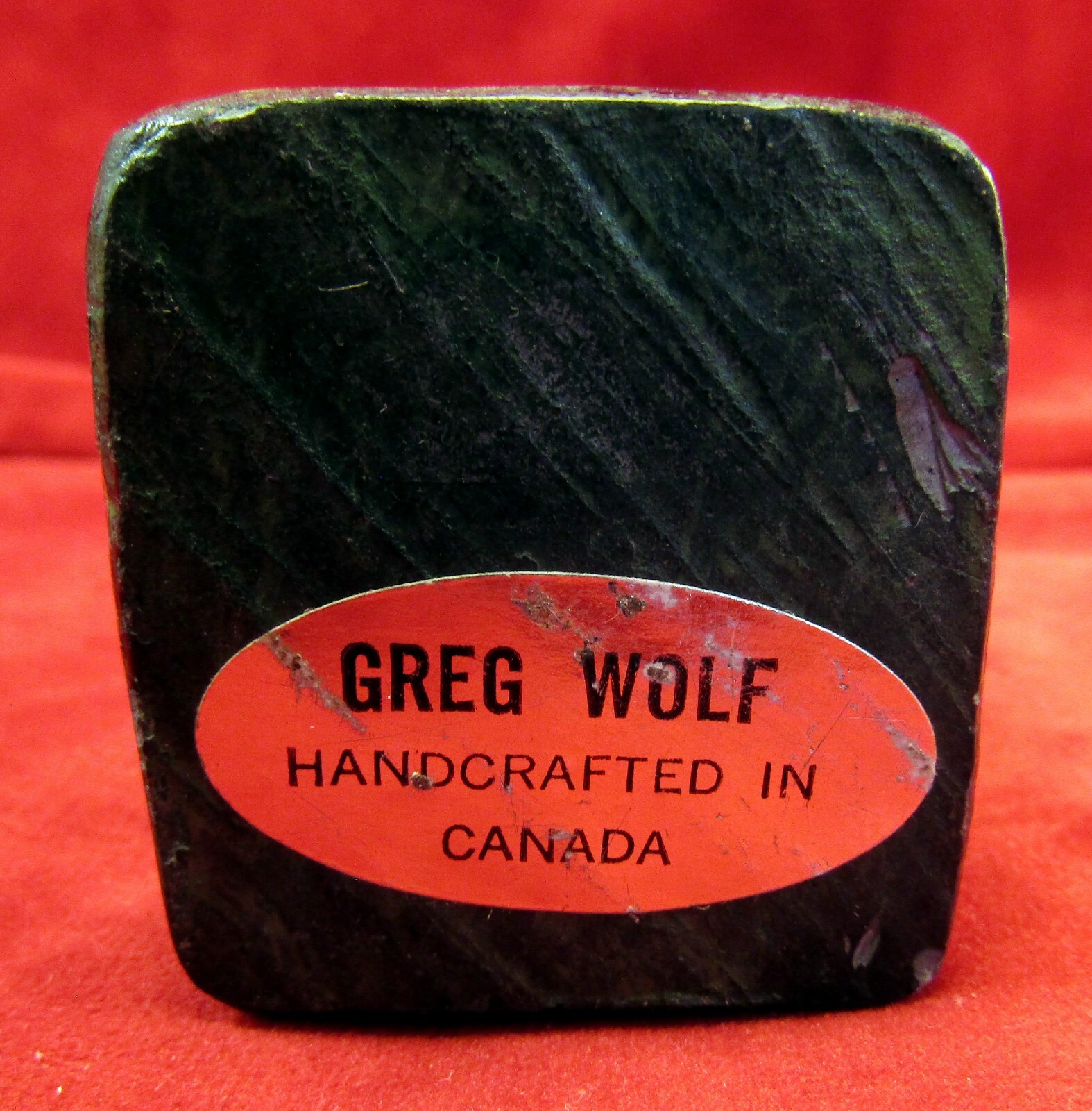 VTG Greg Wolf Canadian Inuit Carved Totem Pole Green Figurine 5" | eBay