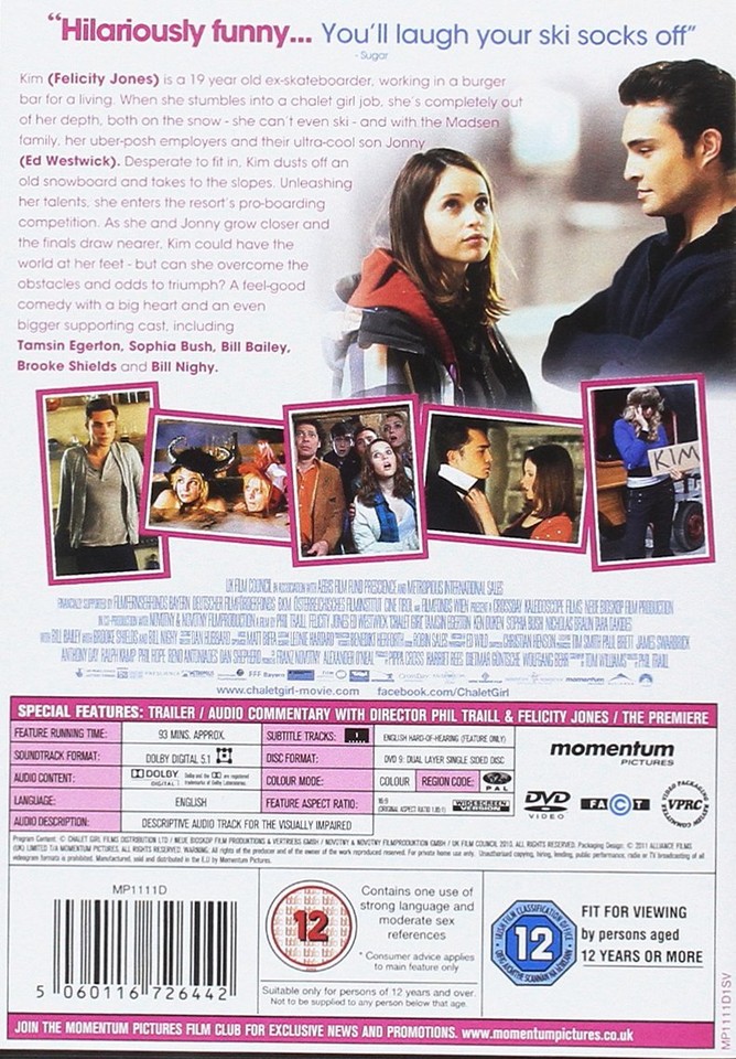 Chalet Girl (DVD) Felicity Jones Ed Westwick Tamsin Egerton (UK IMPORT ...