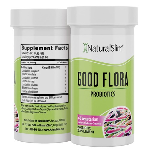 NaturalSlim GOOD FLORA Probiotic Supplement - 7 Powerful Probiotic ...