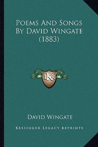 Poems and Songs by David Wingate by David Wingate (2010, Trade ...