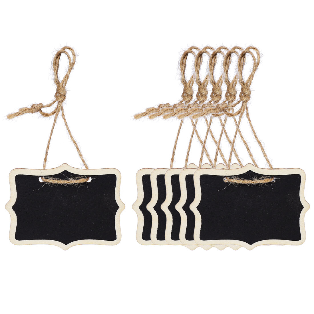 6pcs Wood Mini Chalkboard Signs with Hanging Rope for Message Sign | eBay