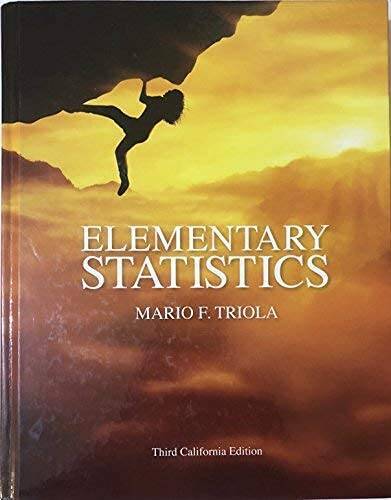 Elementary Statistics Third California Edition - Hardcover - ACCEPTABLE ...