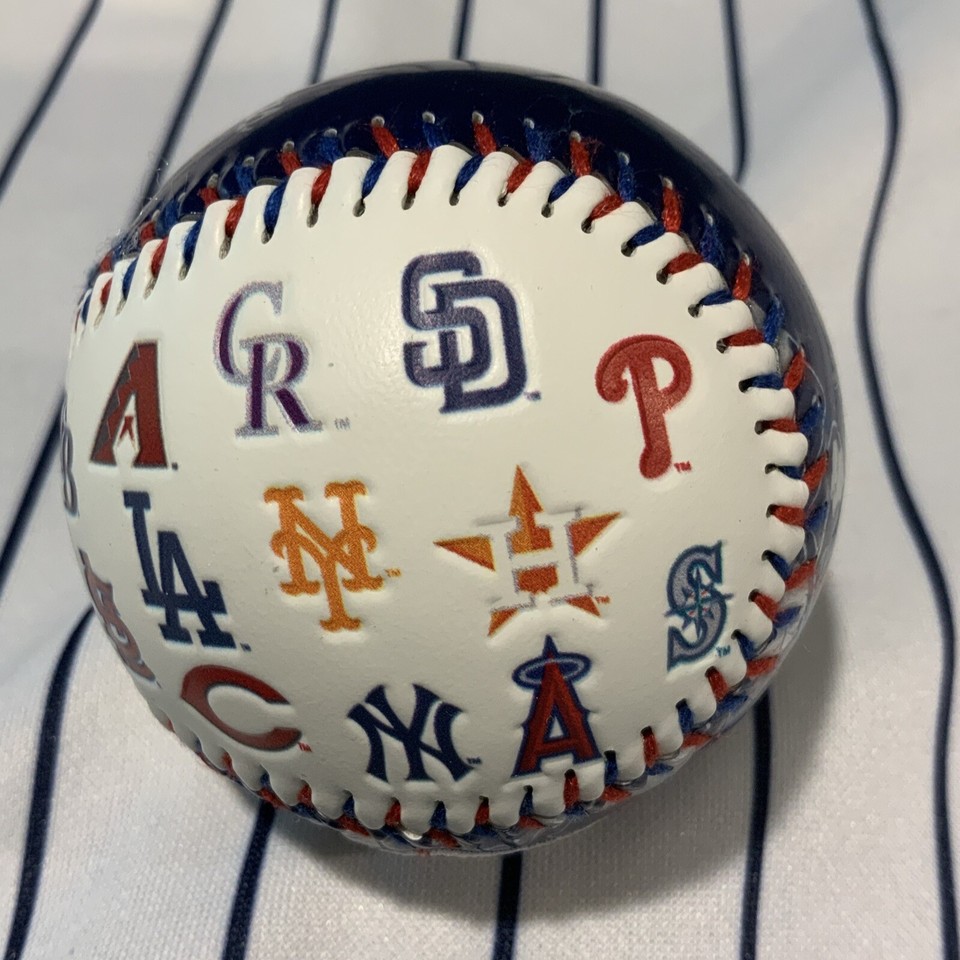 2016 Embroidered MLB Logo Team Logos Embossed Rawlings Souvenir ...