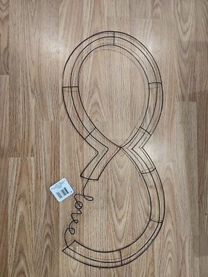 Floral Garden Infinity w/Love Symbol Wire Wreath Form - Free Shipping ...