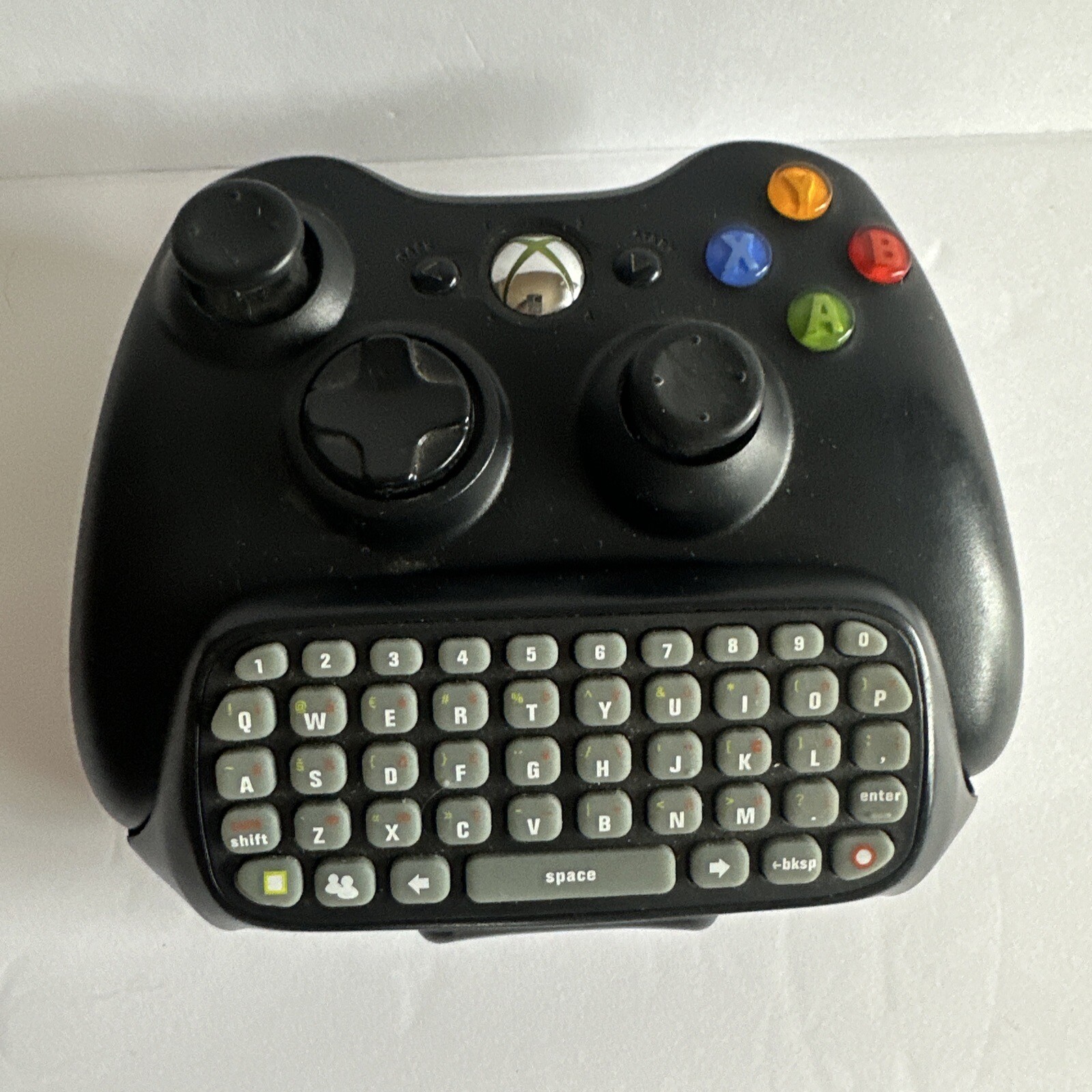 Xbox 360 Controller With Chatpad Keyboard Microsoft Black - Genuine | eBay