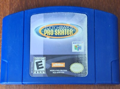 Tony Hawk's Pro Skater Nintendo 64 N64 Authentic Blue Cart Tested ...