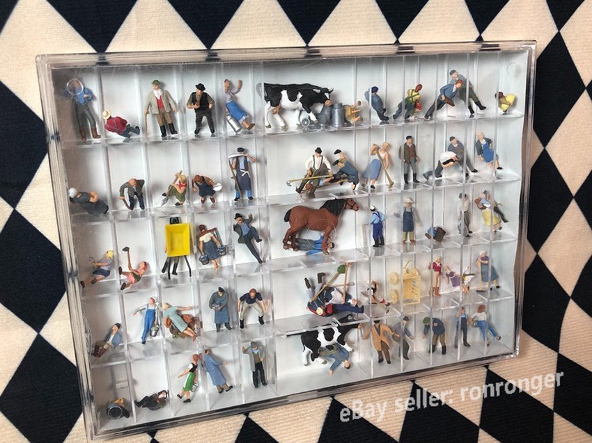 New Preiser 1:87 HO Scale Farm Set with Miniature Figures - Plastic 2 ...
